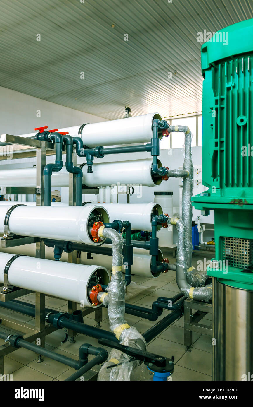 pumps and piping system filtration and water purification Stock Photo ...