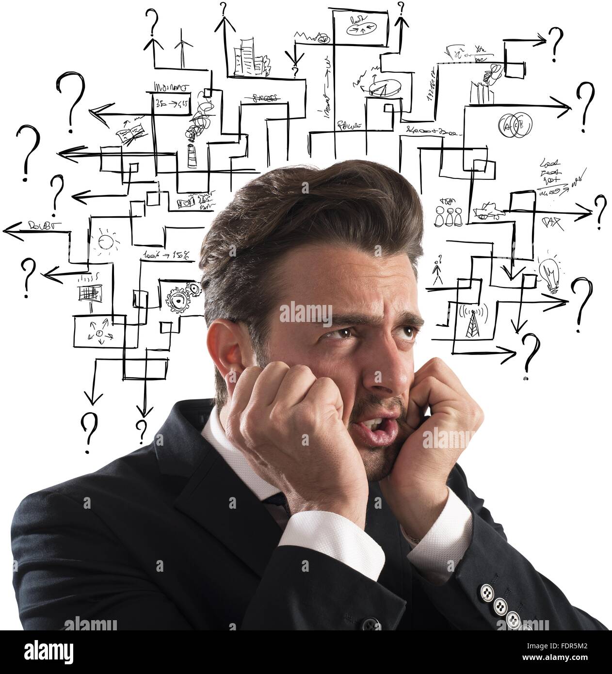 Maze of answer Stock Photo - Alamy