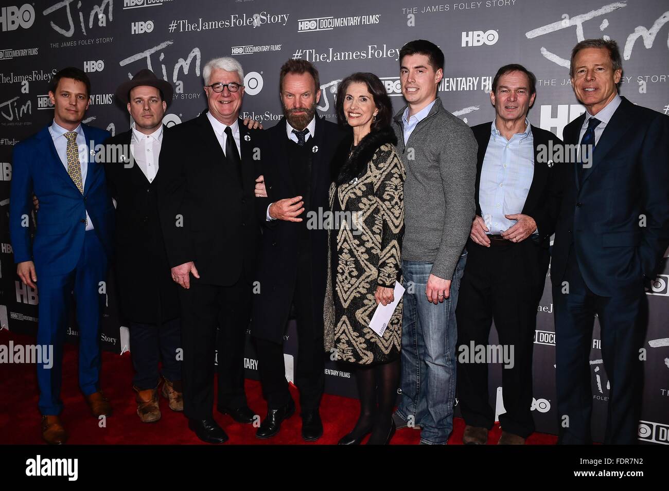 New York, NY, USA. 1st Feb, 2016. Brian Oakes, J. Ralph, John Foley ...