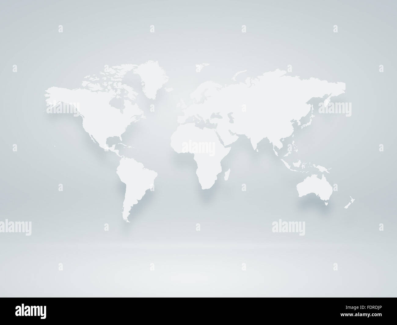 Image of a light blue world map Stock Photo - Alamy