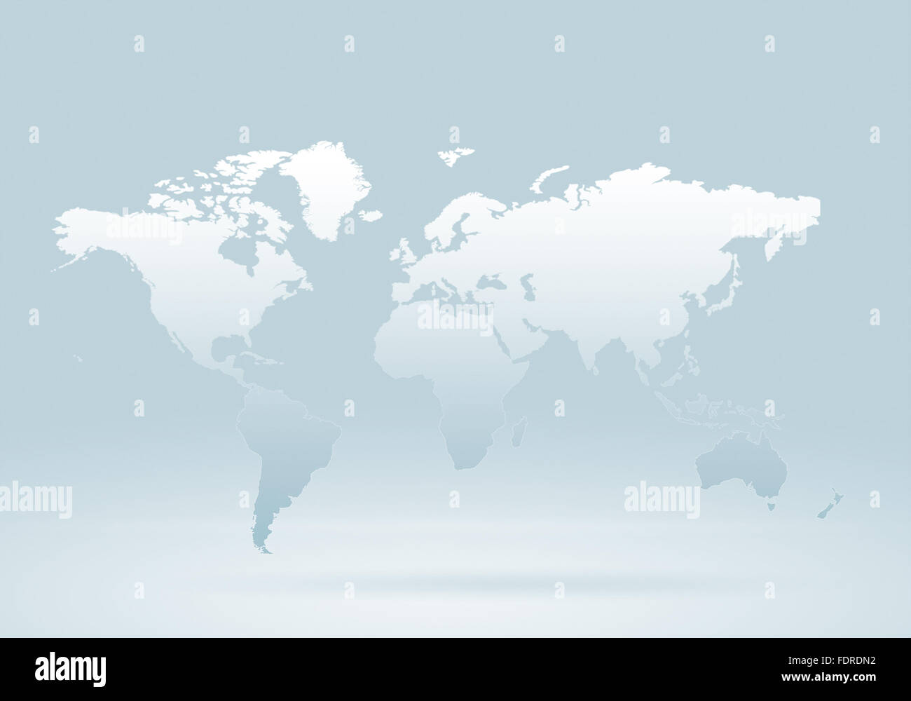 Image of a light blue world map Stock Photo - Alamy