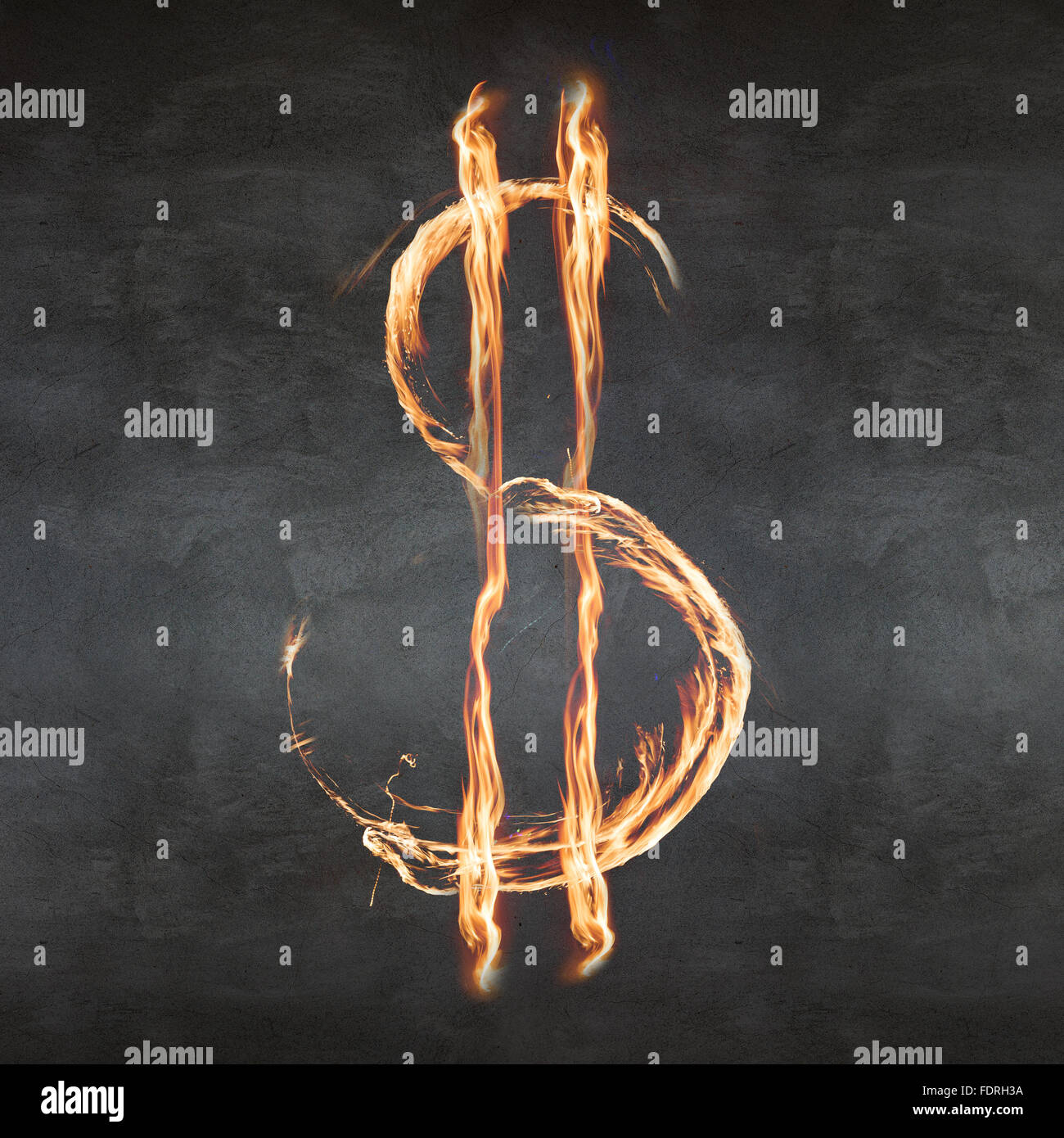 Fire dollar symbol Stock Photo - Alamy