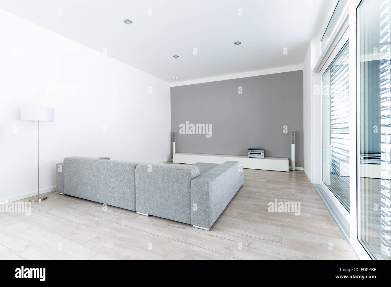 View of living-room interior with lounge Stock Photo - Alamy