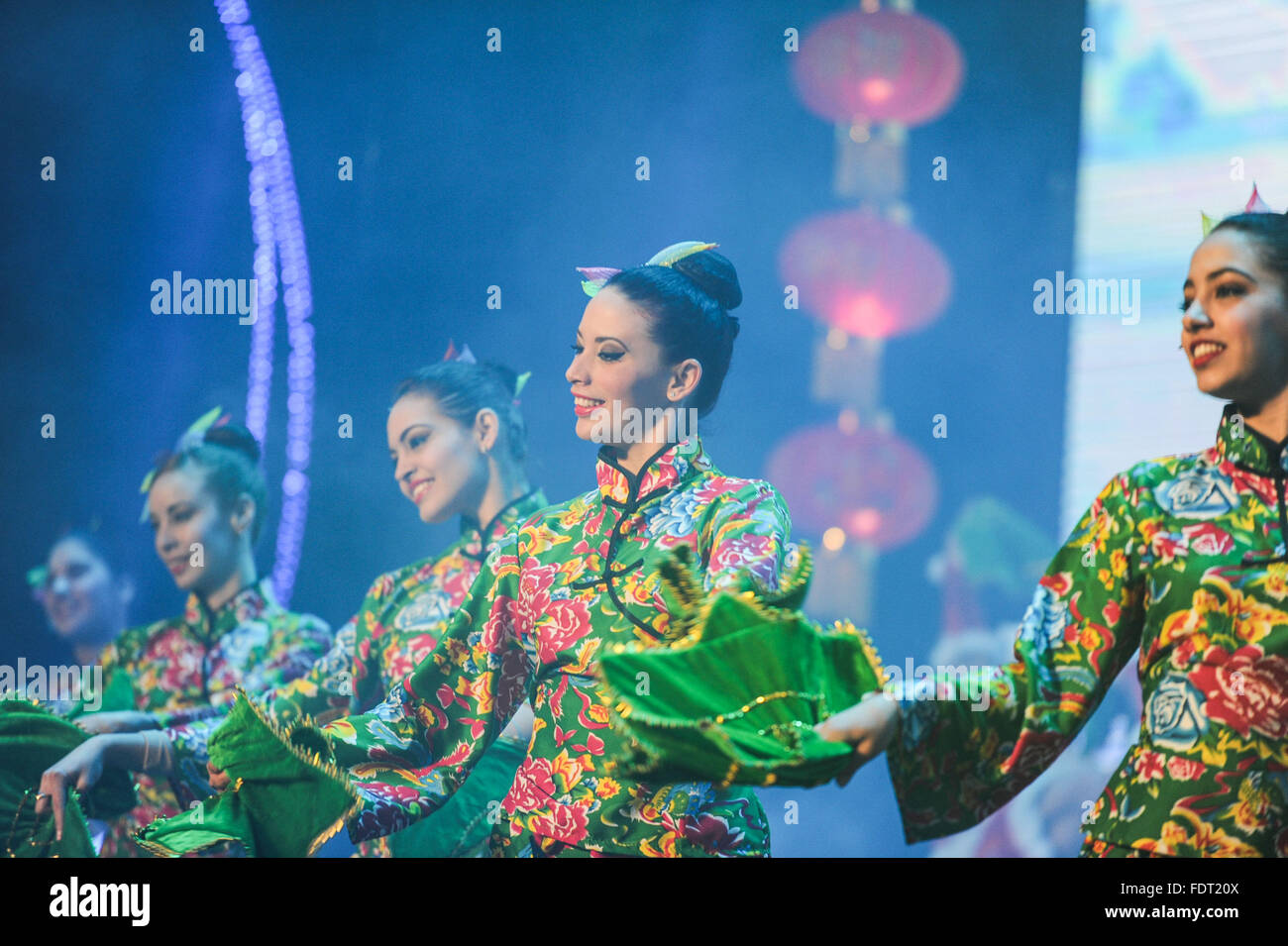 Harbin, China's Heilongjiang Province. 2nd Feb, 2016. Cuban dancers ...
