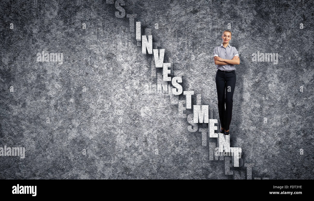 Illustration of investment and finance strategy concept with business ...