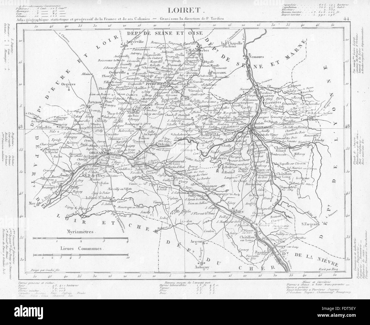 Loiret map Black and White Stock Photos & Images - Alamy