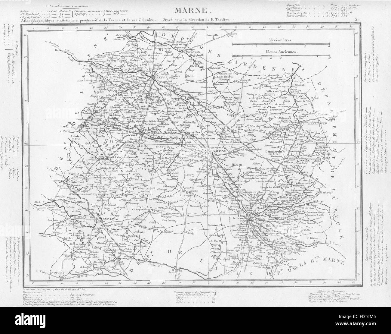 Map of marne Black and White Stock Photos & Images - Alamy
