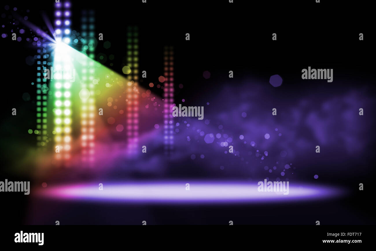 colorful and vivid stage spotlight on stage background Stock Photo - Alamy