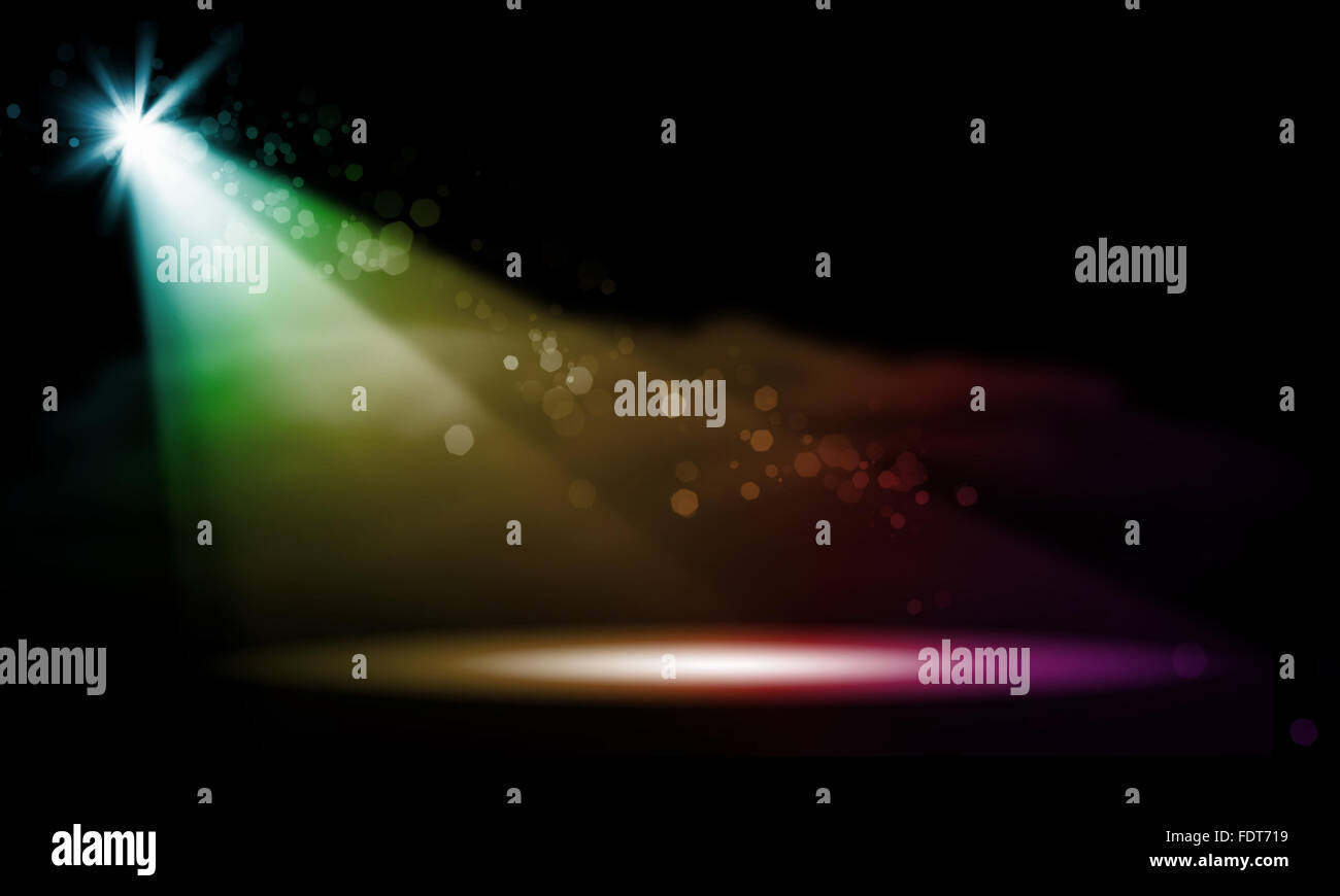 colorful and vivid stage spotlight on stage background Stock Photo - Alamy