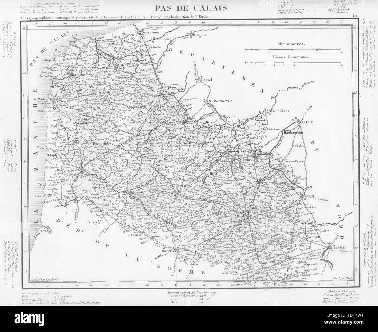 Antique map of calais hi-res stock photography and images - Alamy