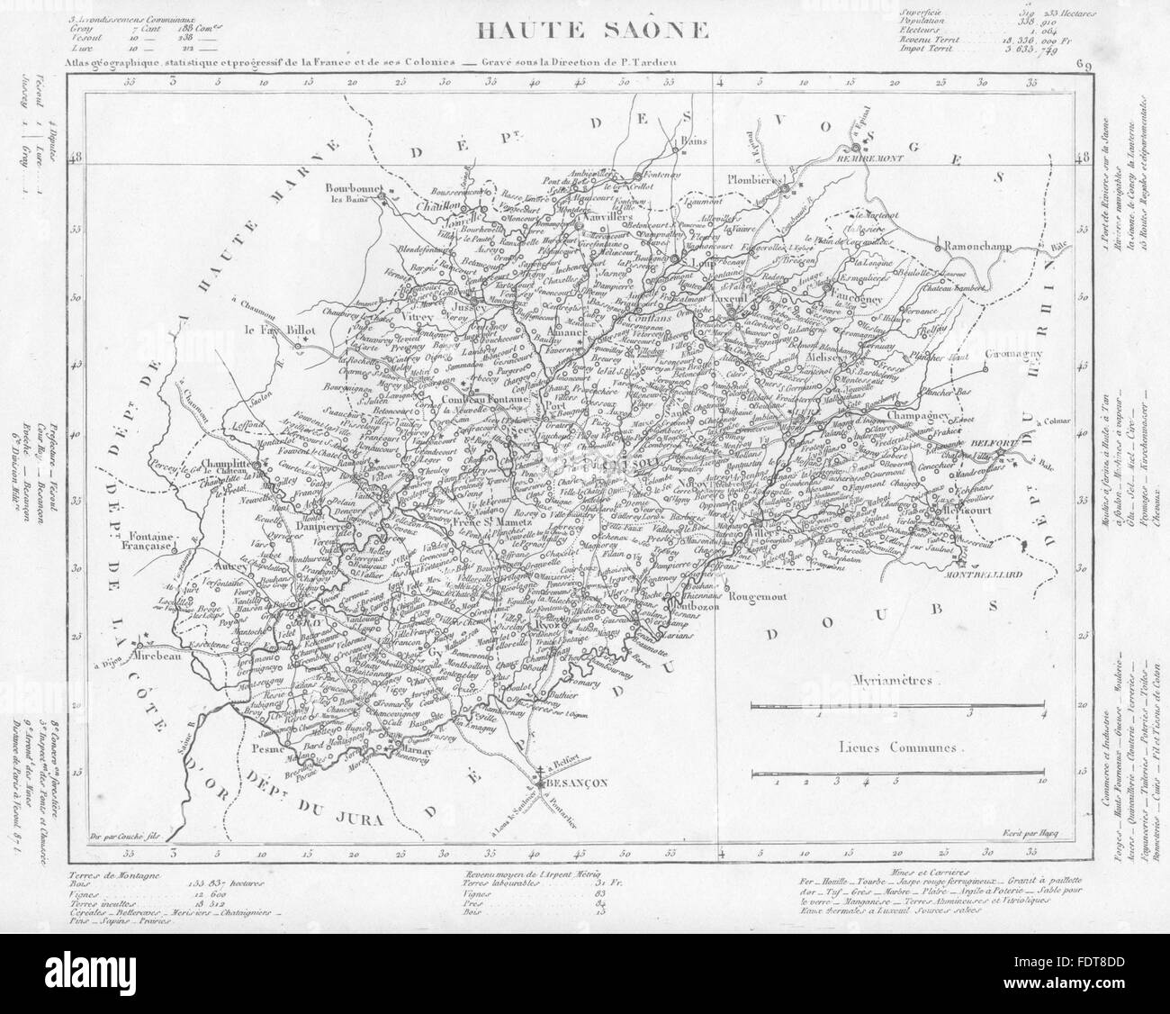Haute saone map hi-res stock photography and images - Alamy