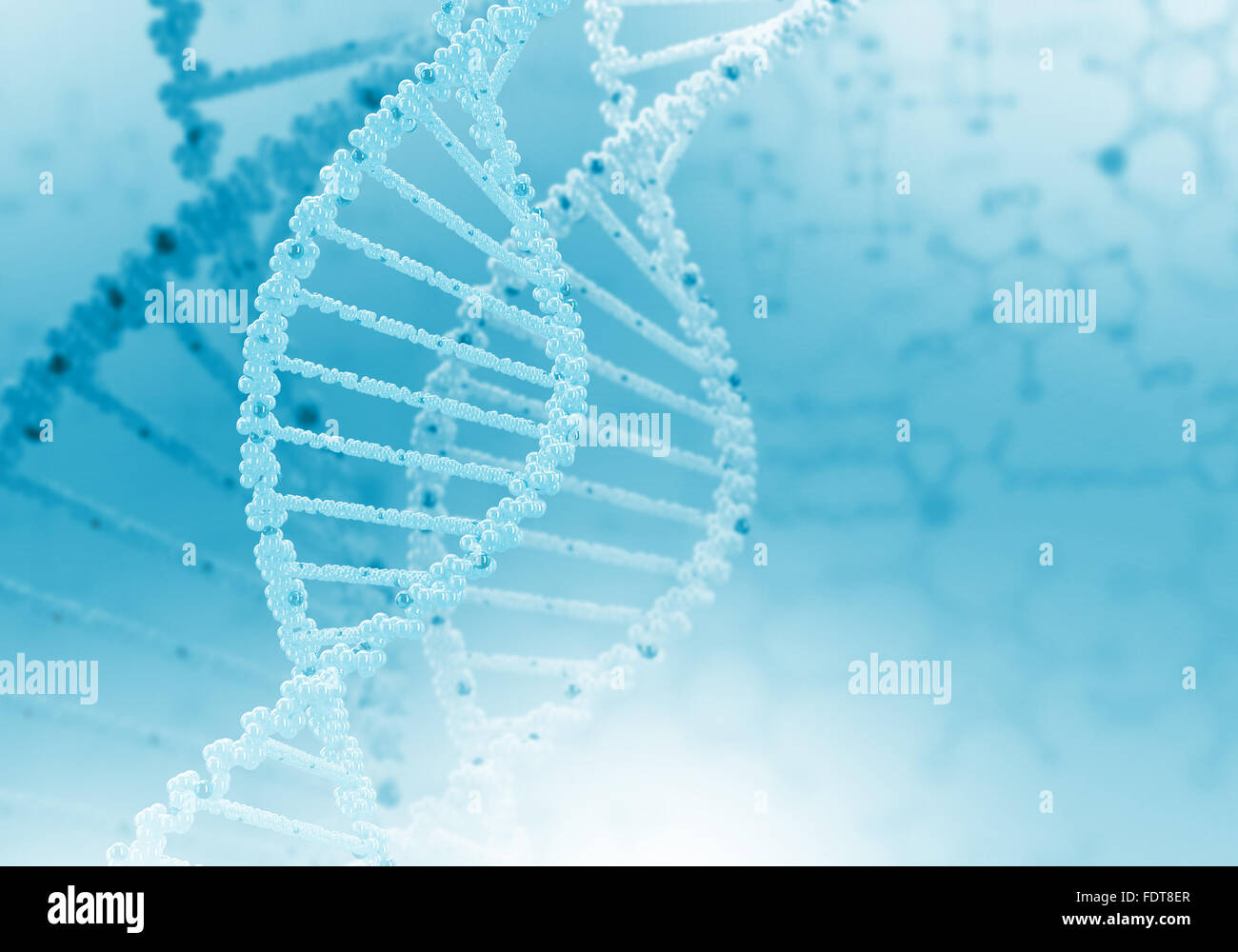 Digital illustration of dna structure on colour background Stock Photo ...