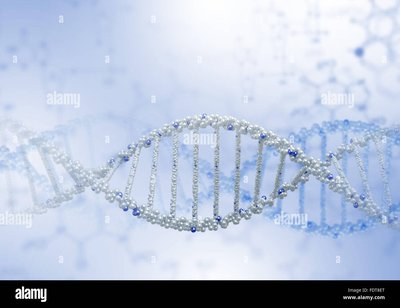 Digital illustration of dna structure on colour background Stock Photo ...
