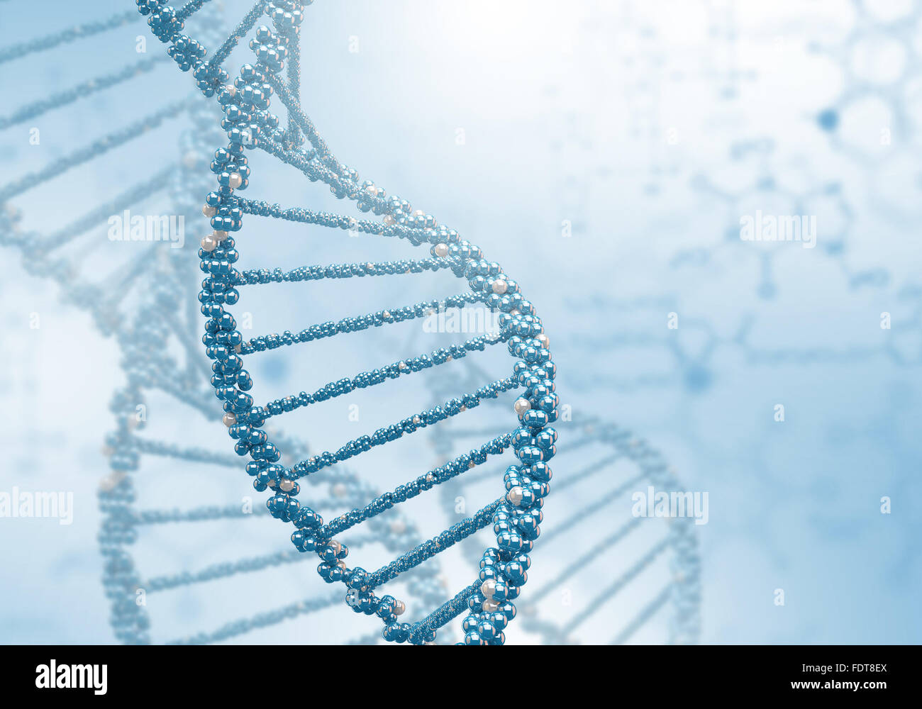 Digital illustration of dna structure on colour background Stock Photo ...