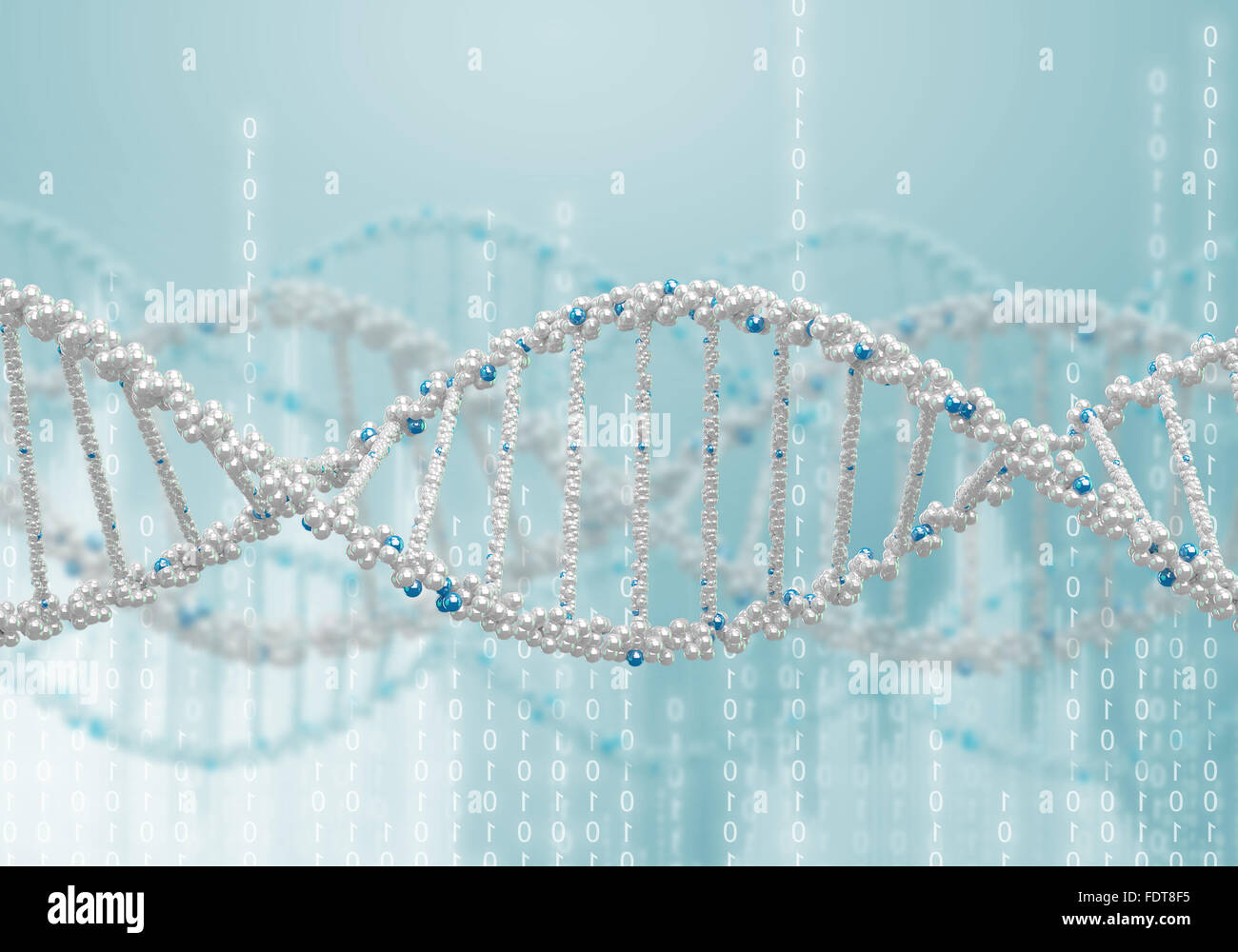Digital illustration of dna structure on colour background Stock Photo ...