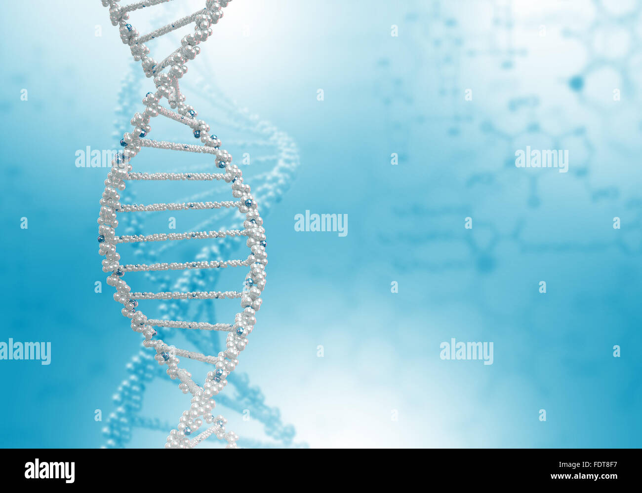 Digital illustration of dna structure on colour background Stock Photo ...