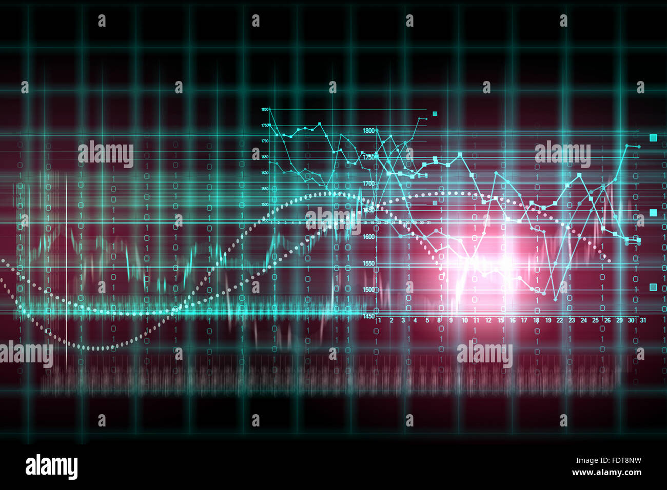 Digital illustration of business graph with arrow showing growth hi-res ...