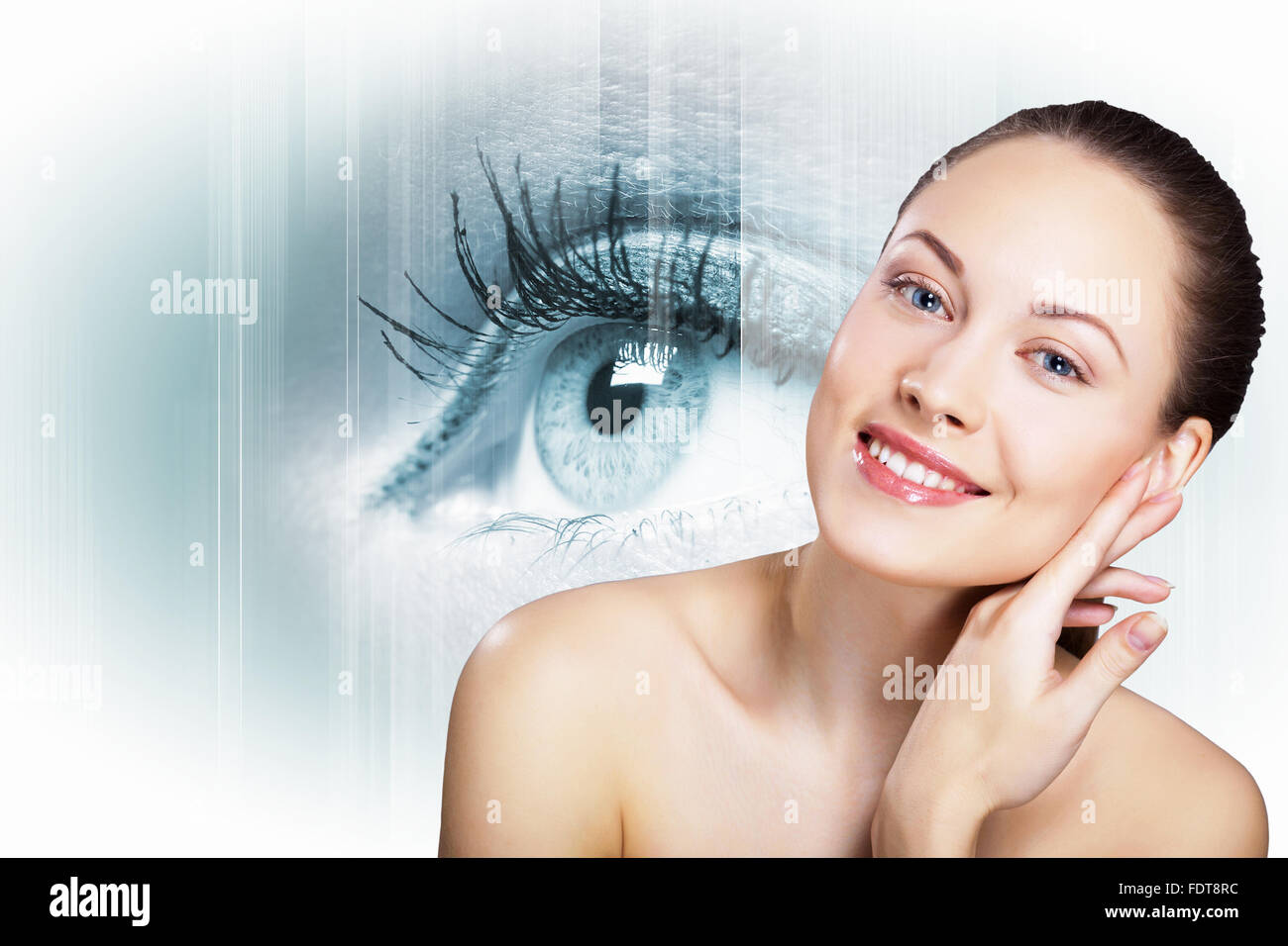 Human eye on white background Stock Photo - Alamy