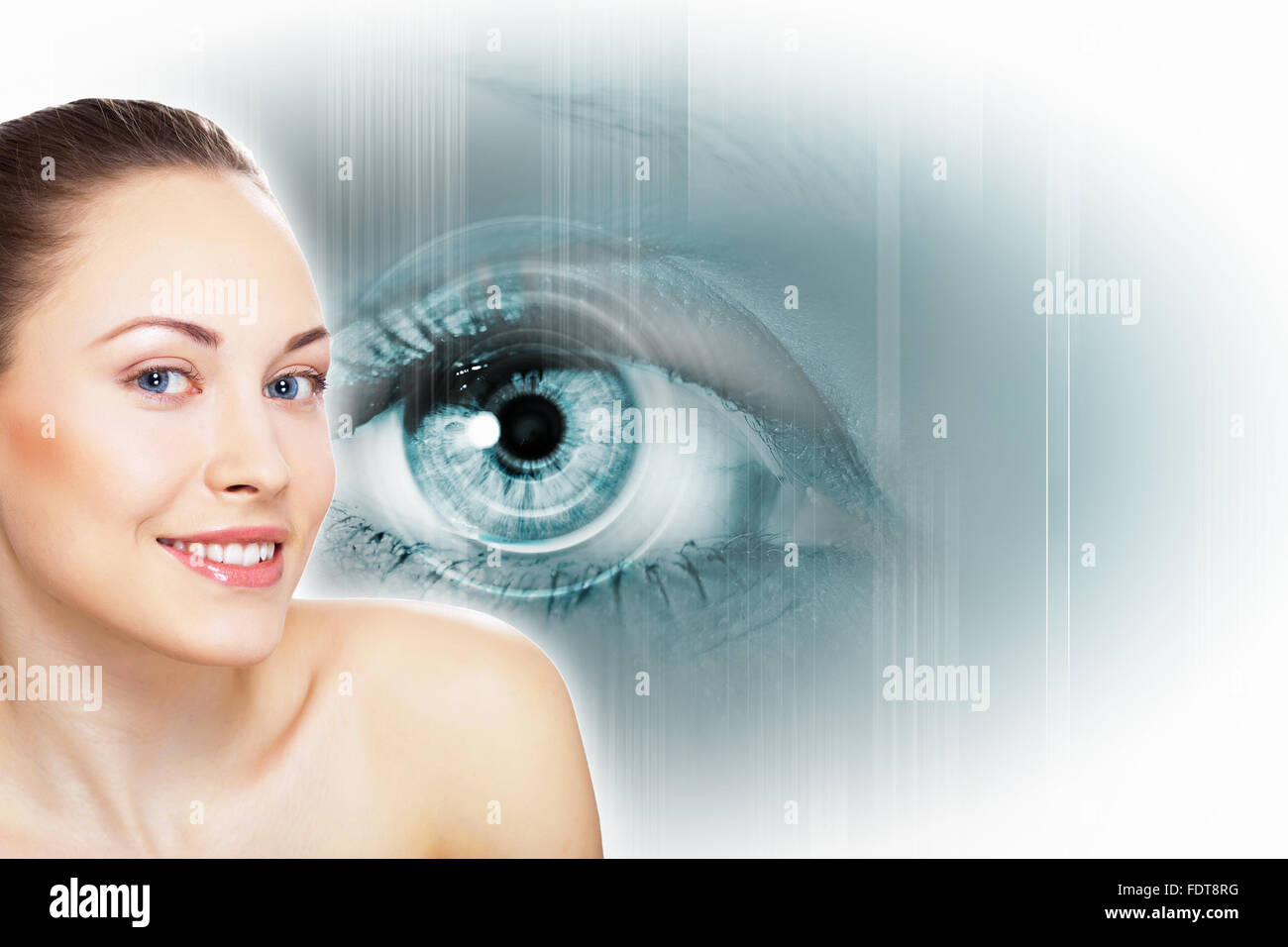 Human eye on white background Stock Photo - Alamy