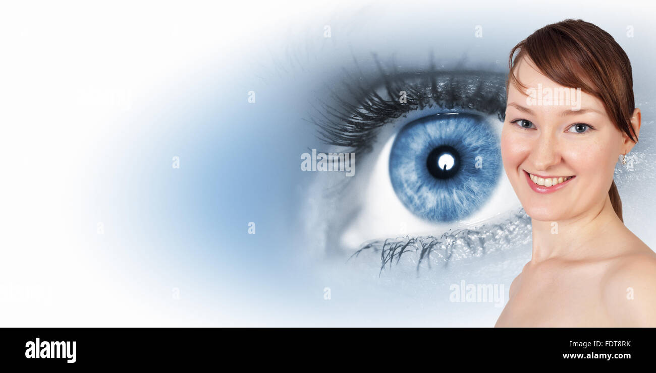 Human eye on white background Stock Photo - Alamy