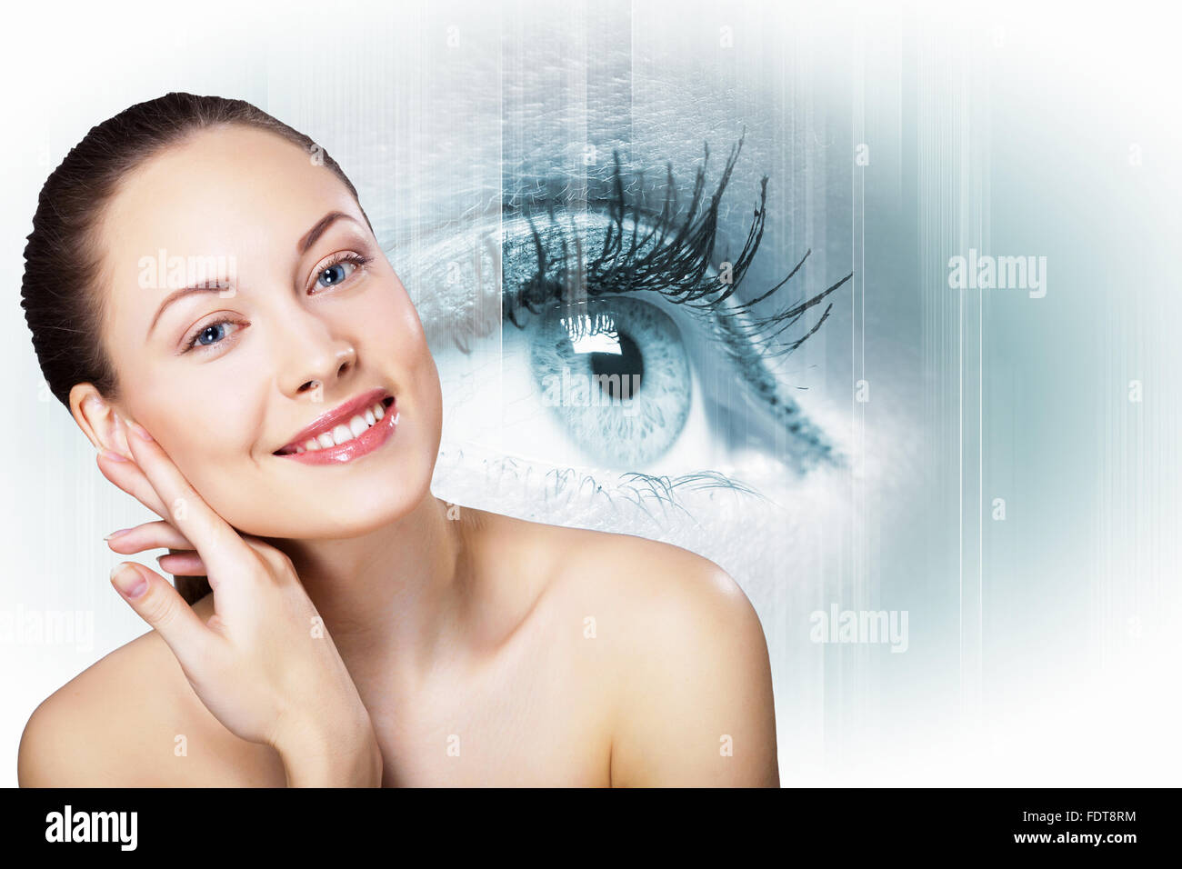 Human eye on white background Stock Photo - Alamy