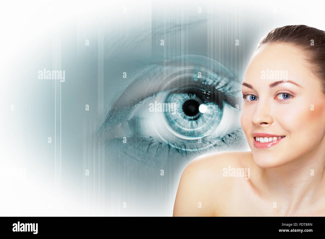 Human eye on white background Stock Photo - Alamy