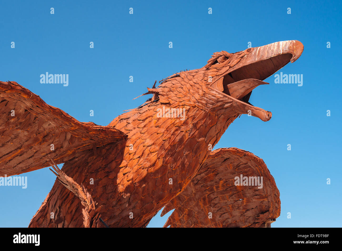 A metal sculpture by artist Ricardo Breceda in Borrego Springs ...