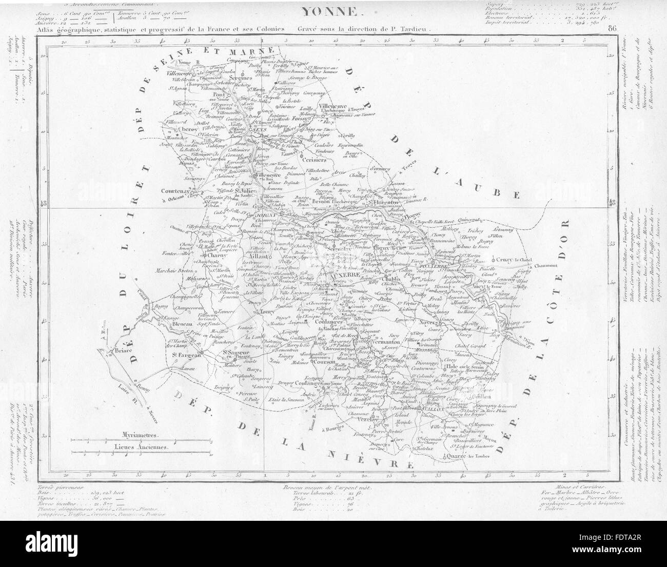 Map of yonne hi-res stock photography and images - Alamy
