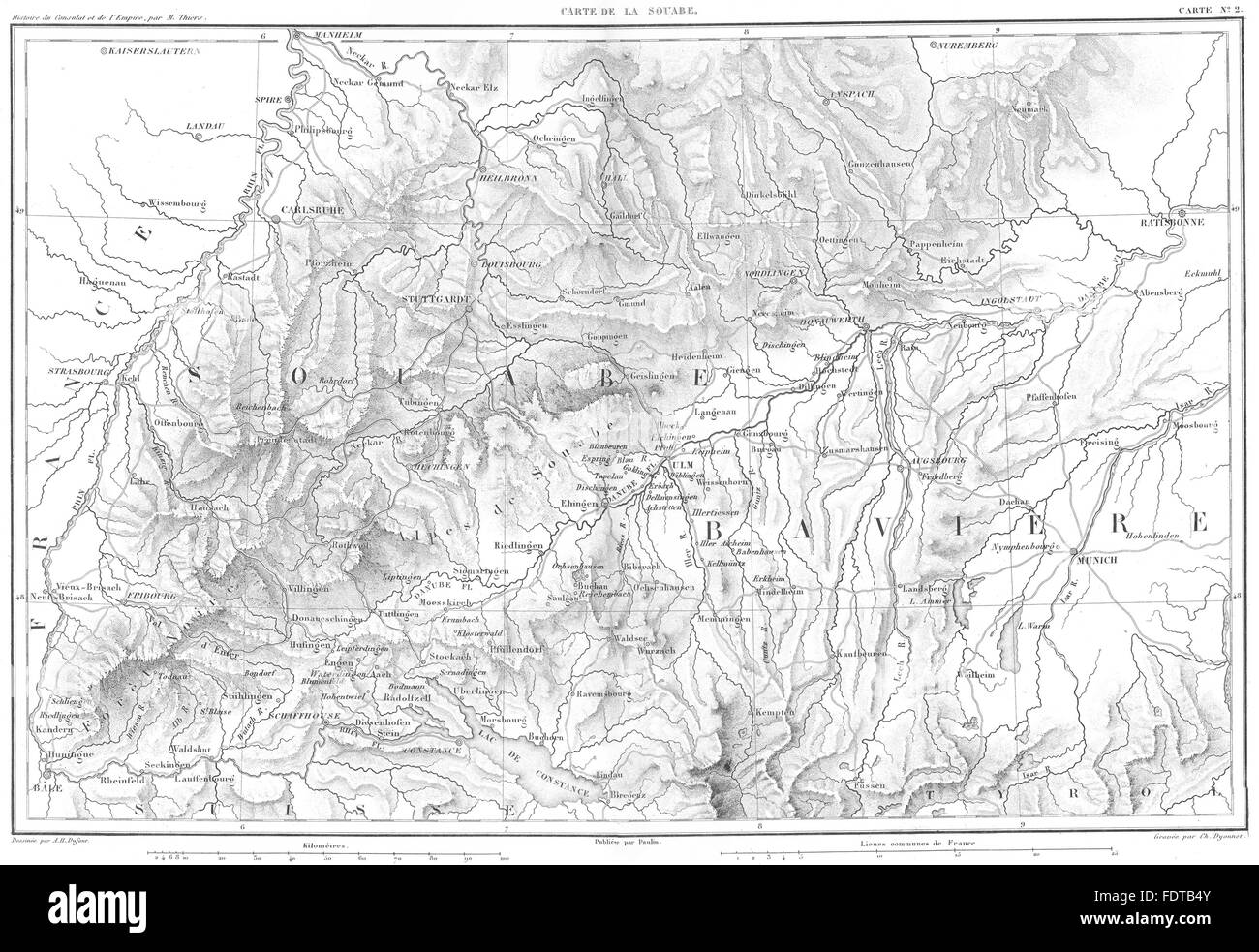 Bavaria map Black and White Stock Photos & Images - Alamy