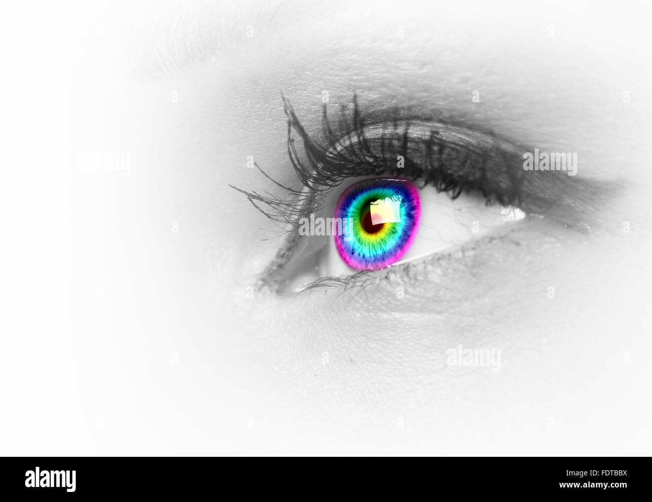 Photo of the human eye against grey background Stock Photo - Alamy