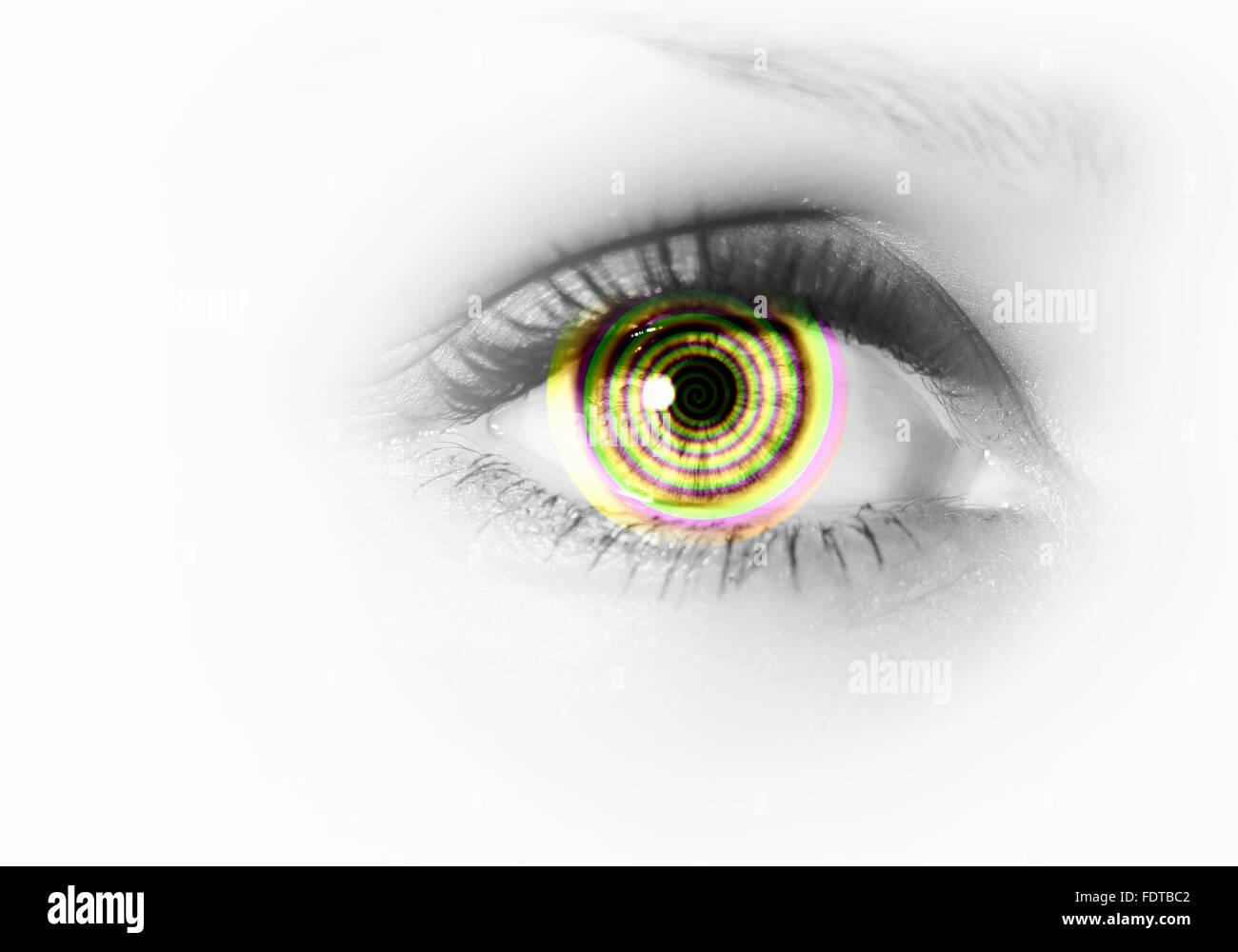 Photo of the human eye against grey background Stock Photo - Alamy