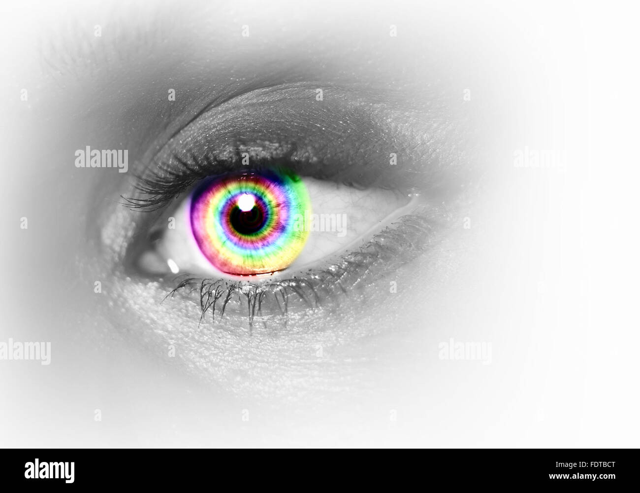 Photo of the human eye against grey background Stock Photo - Alamy