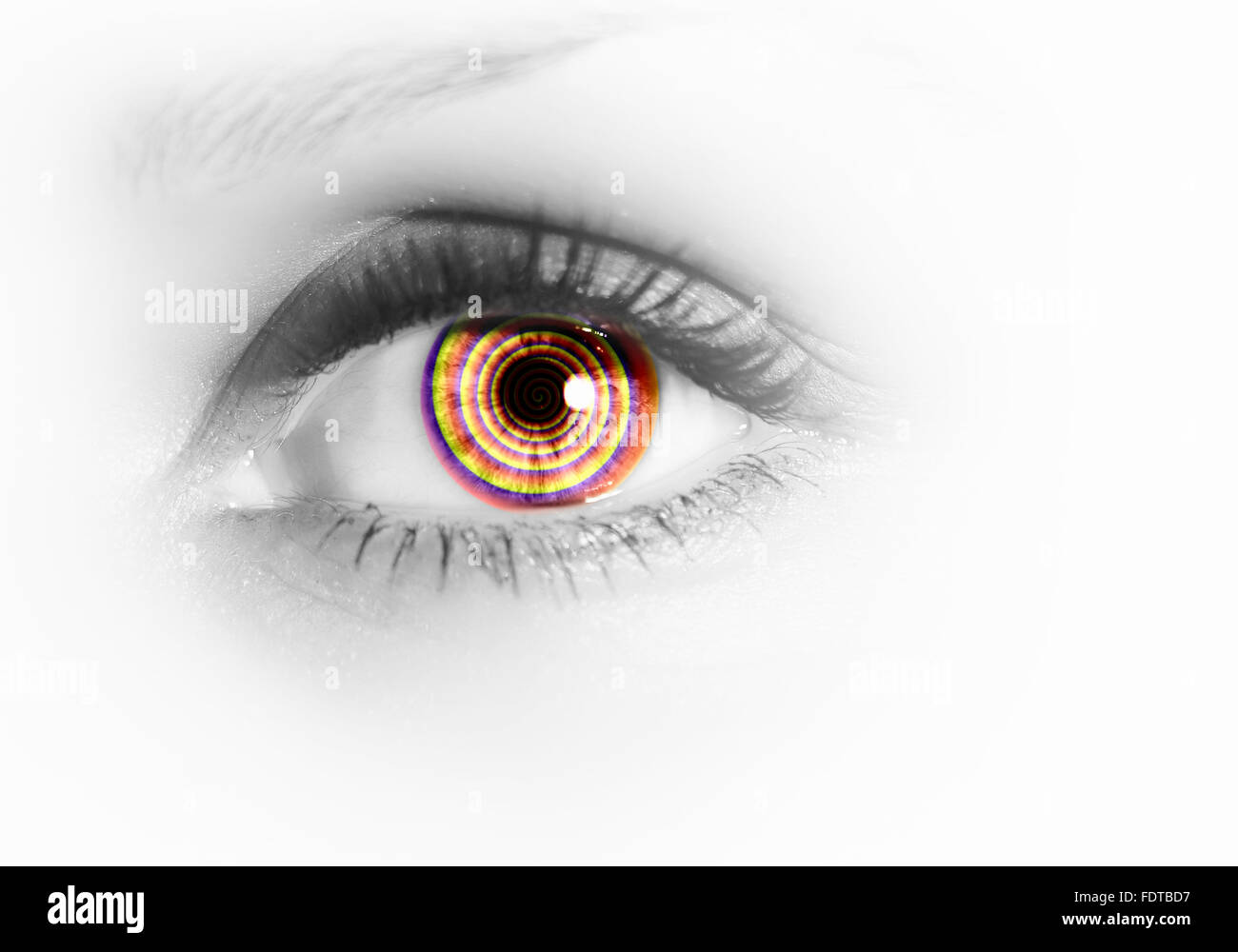 Photo of the human eye against grey background Stock Photo - Alamy