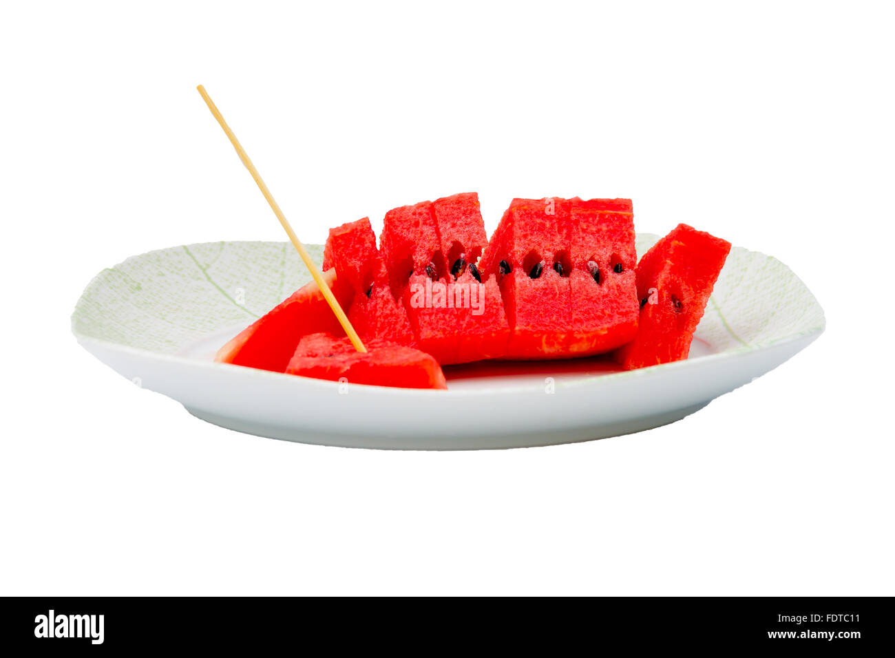 watermelon slice on a plate Stock Photo - Alamy