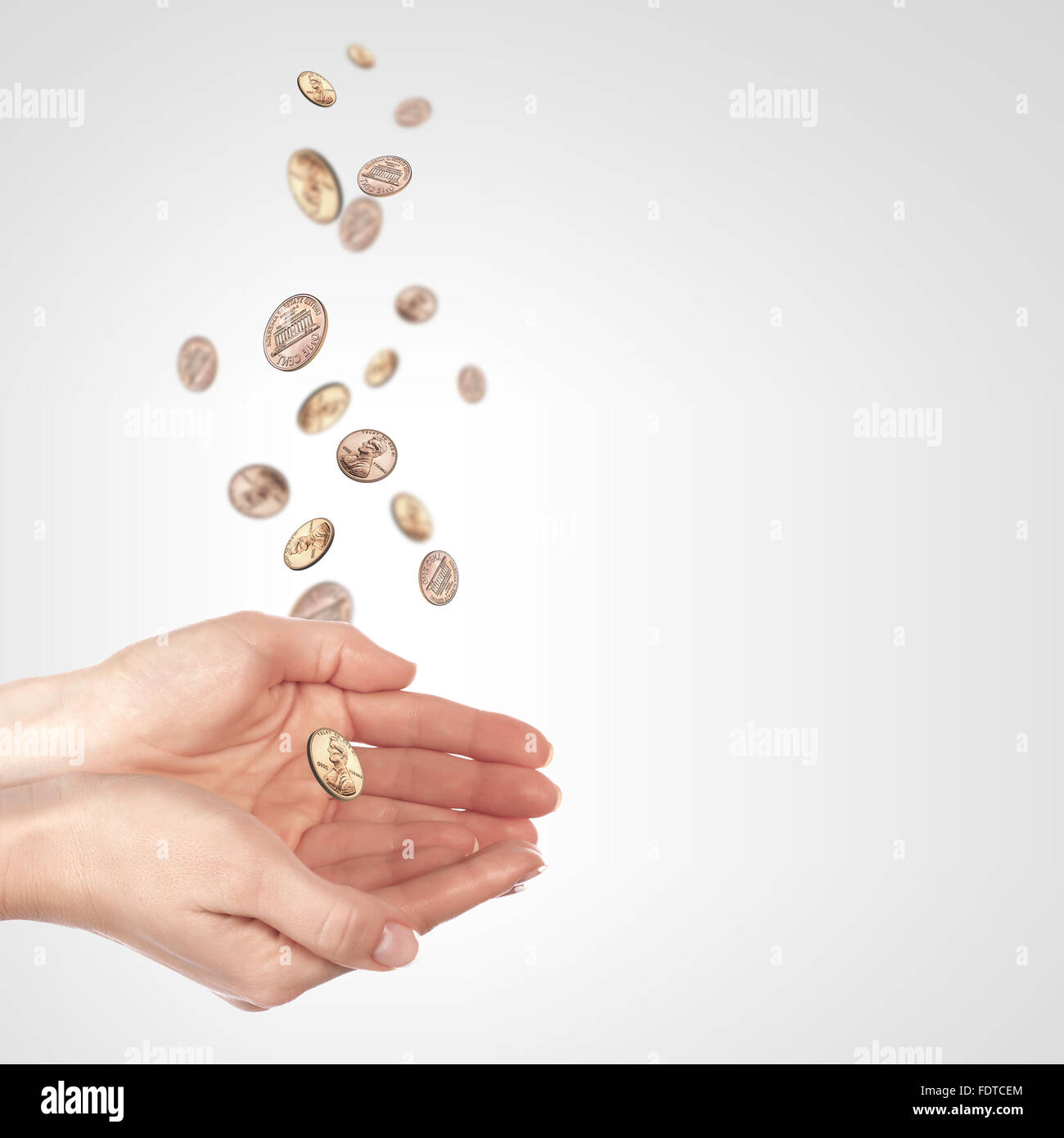 Human hand holding money on white background Stock Photo - Alamy