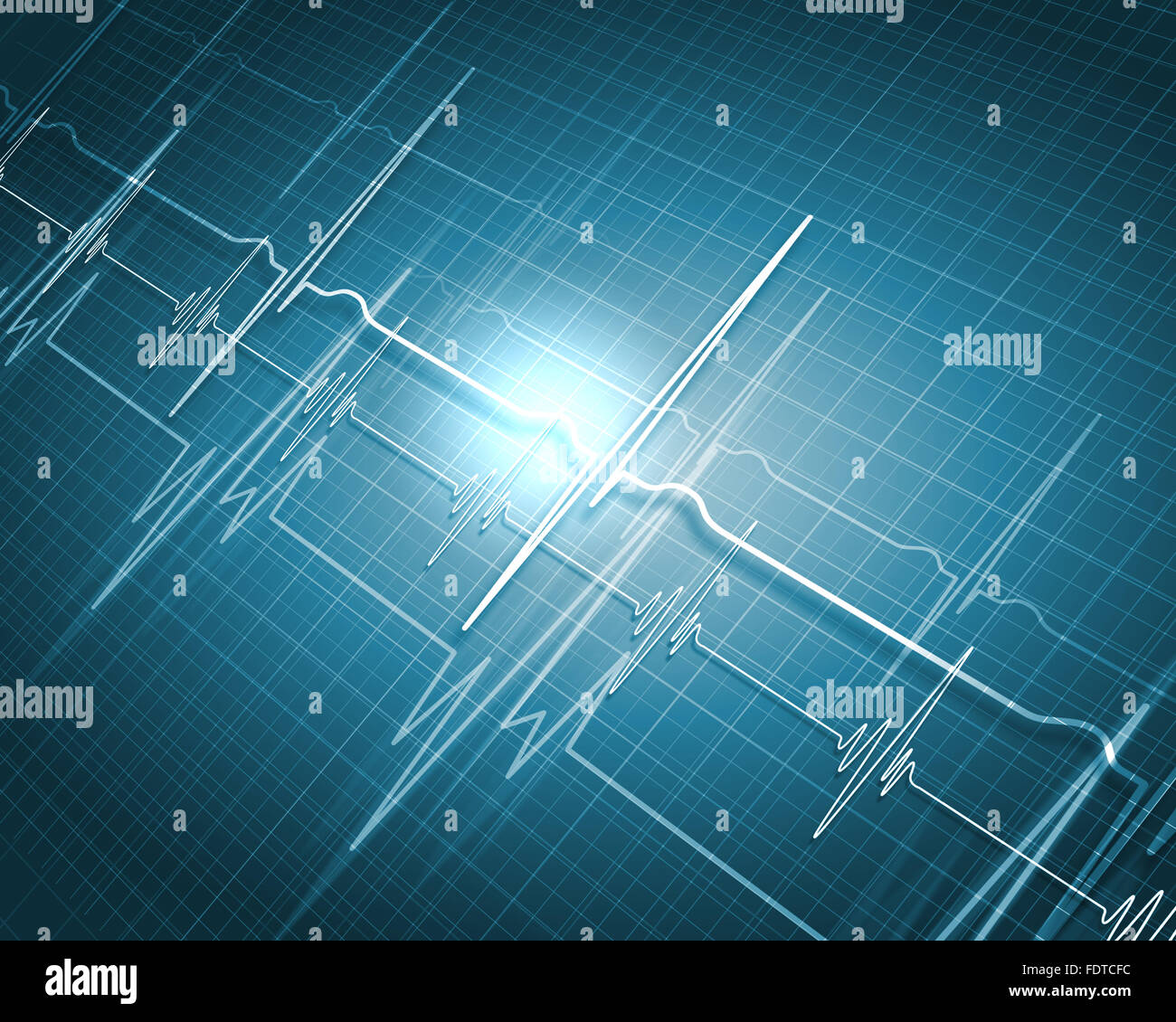 A medical background with a heart beat / pulse with a heart rate ...