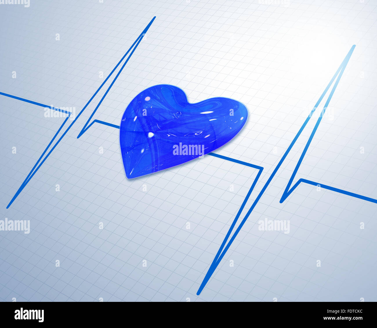 A medical background with a heart beat / pulse with a heart rate ...