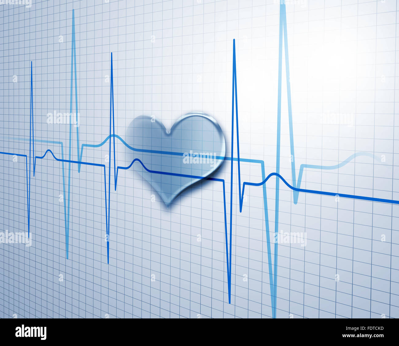 A medical background with a heart beat / pulse with a heart rate ...