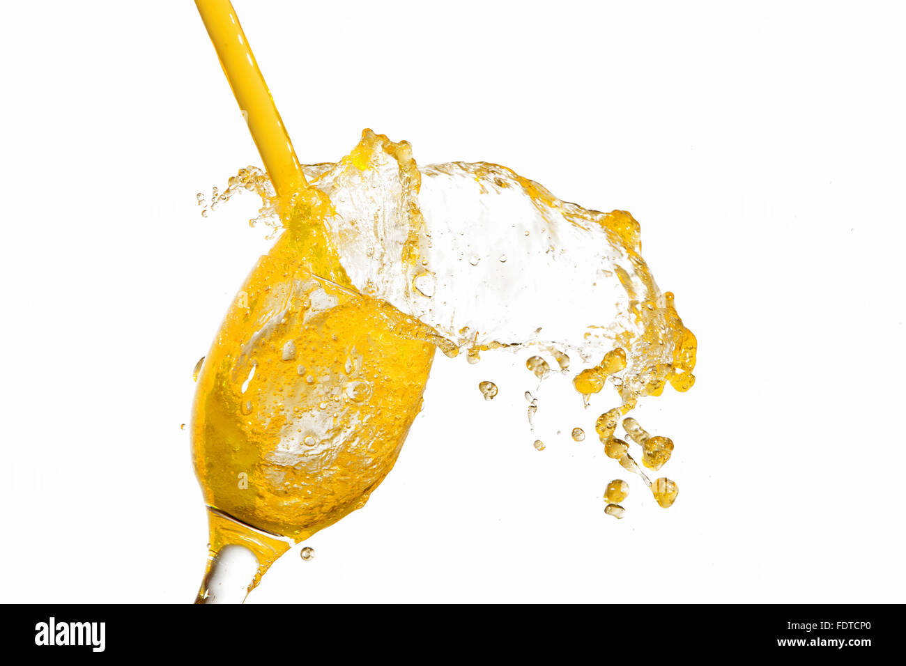 Juice splash isolated on white Stock Photo - Alamy