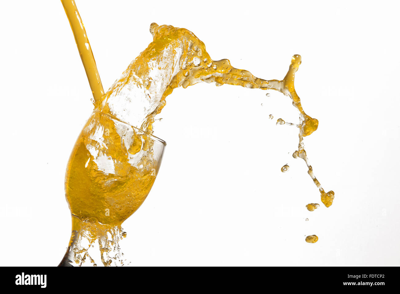 Juice splash isolated on white Stock Photo - Alamy