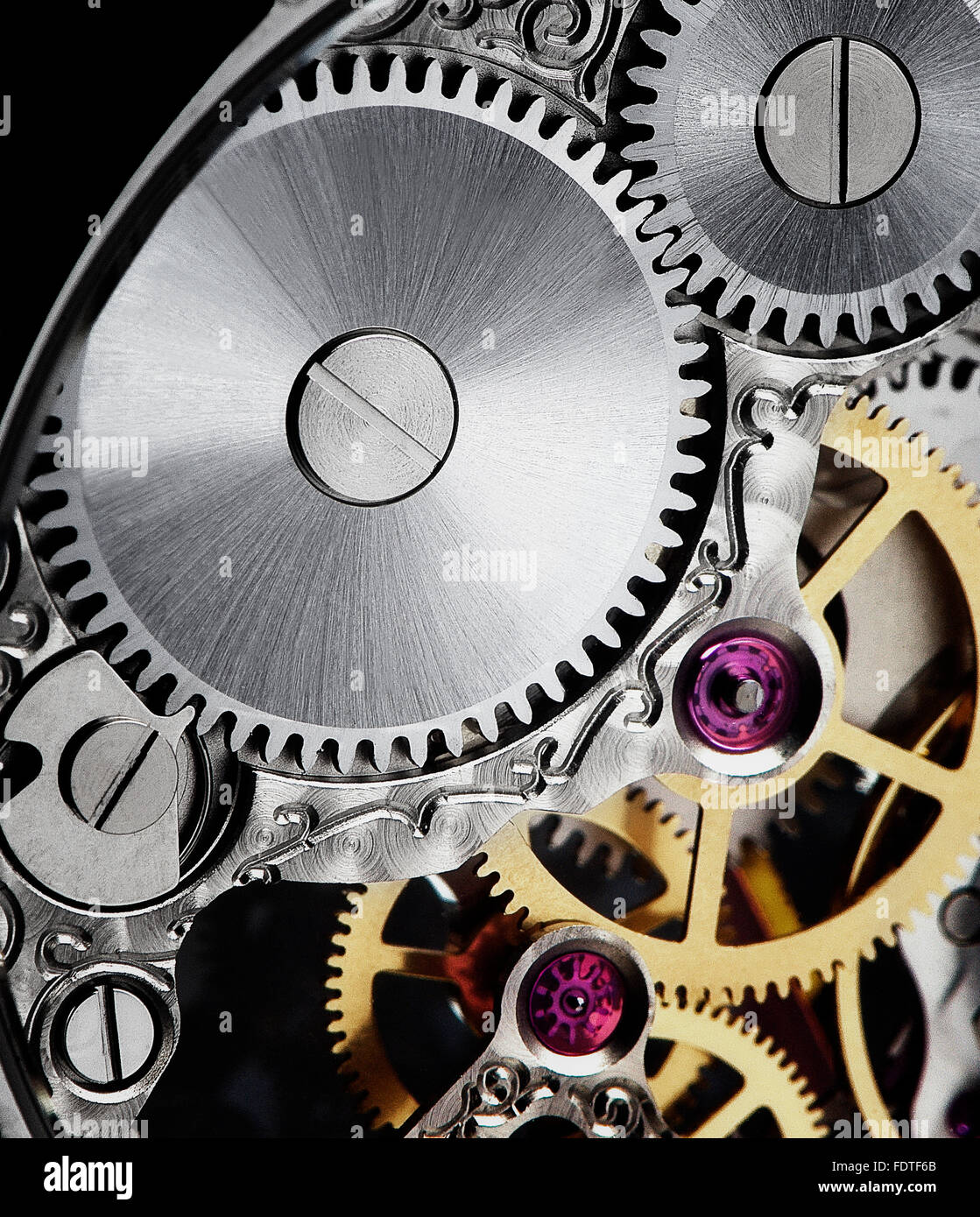 mechanism of a luxury watch,macro view Stock Photo - Alamy