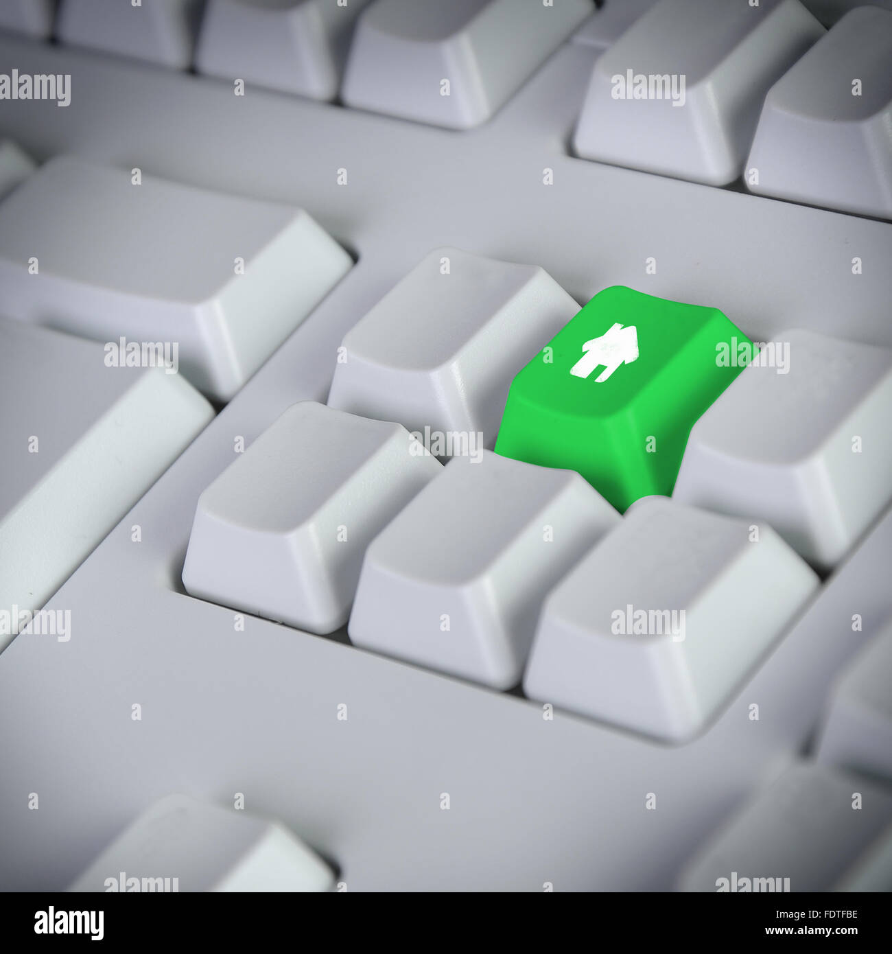 House Icon on Computer Keyboard Original Illustration Stock Photo - Alamy