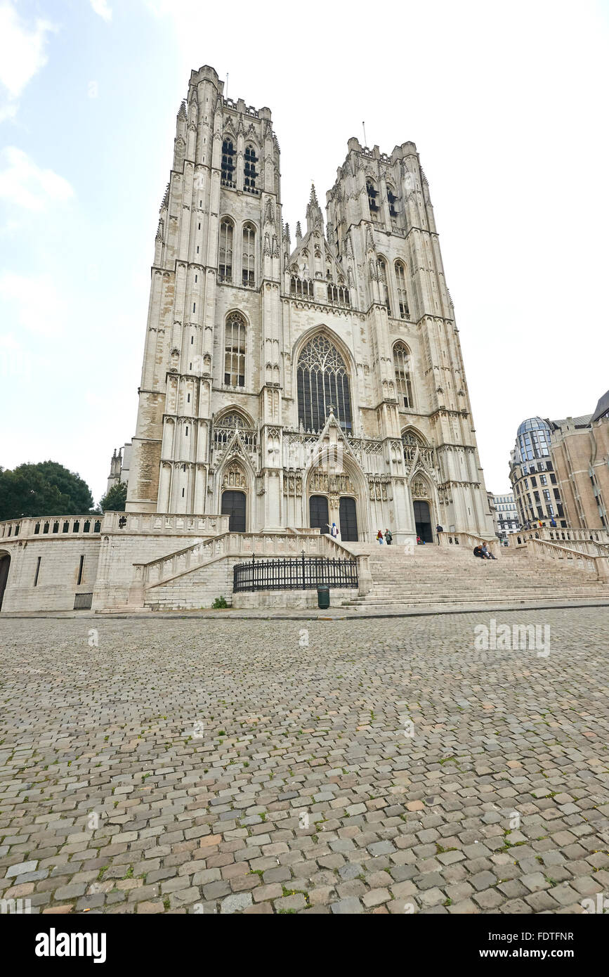Brabantine Gothic style, St Michael and St Gudula Cathedral, Brussels ...