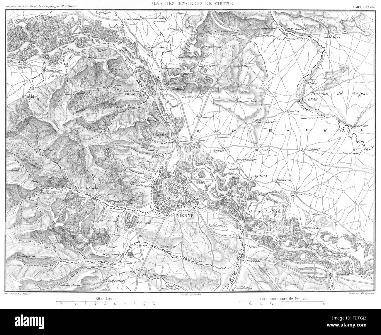 19th century map vienna hi-res stock photography and images - Alamy