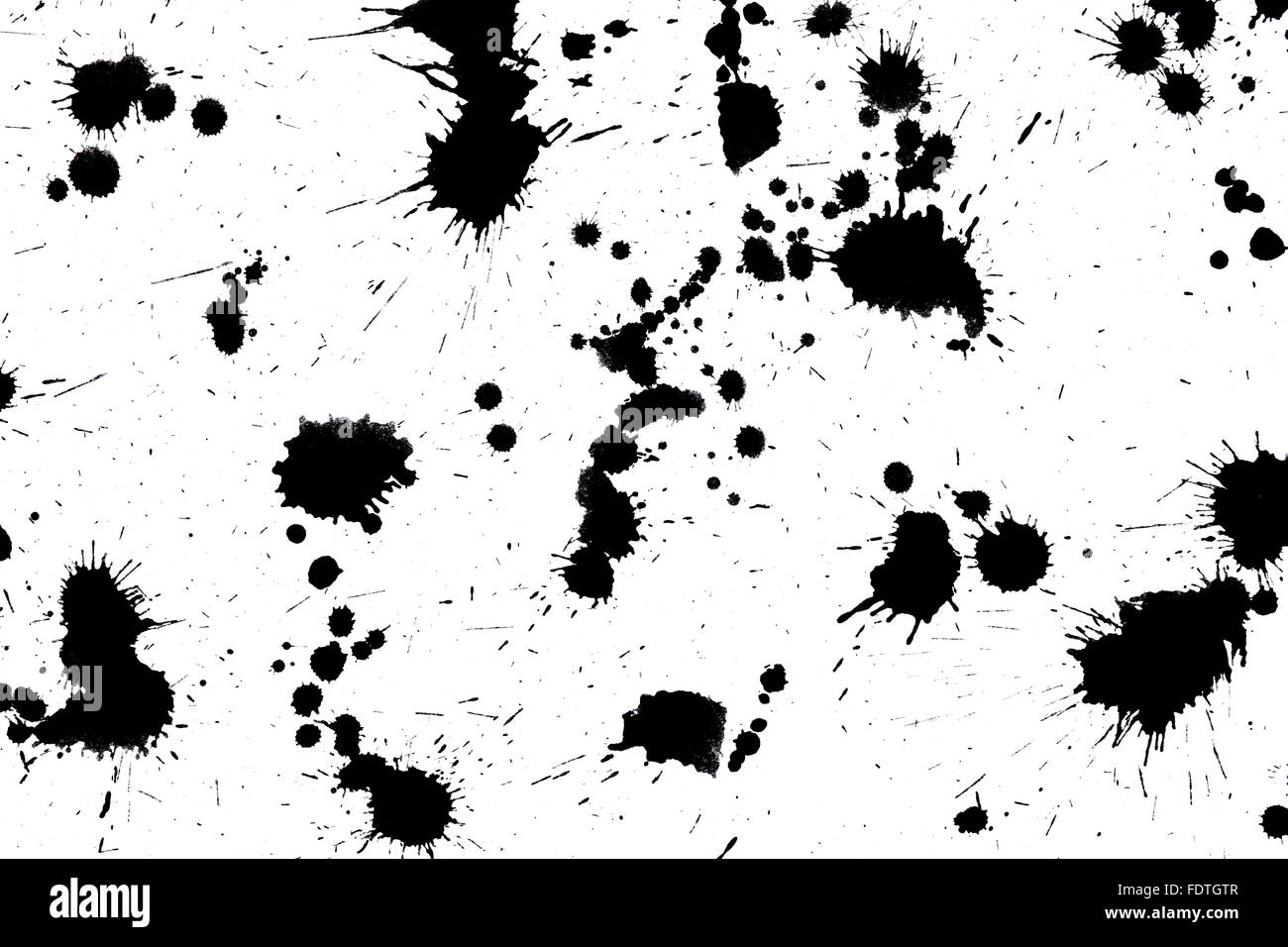 Black drop ink splatter. Gloss brush paint spot, grunge blot, art blob ...