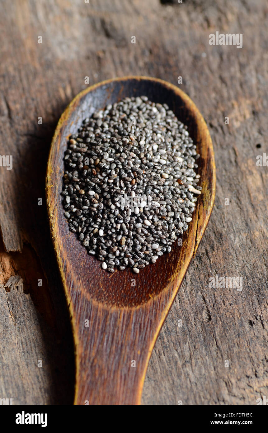 Black chia seeds, healthy and nutritious super food Stock Photo - Alamy