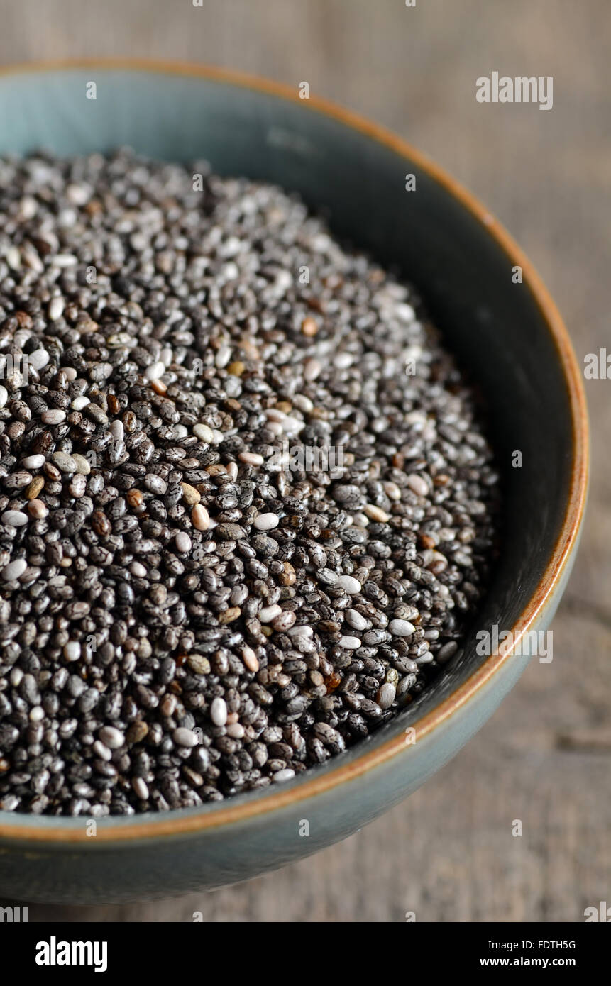 Black chia seeds, healthy and nutritious super food Stock Photo - Alamy