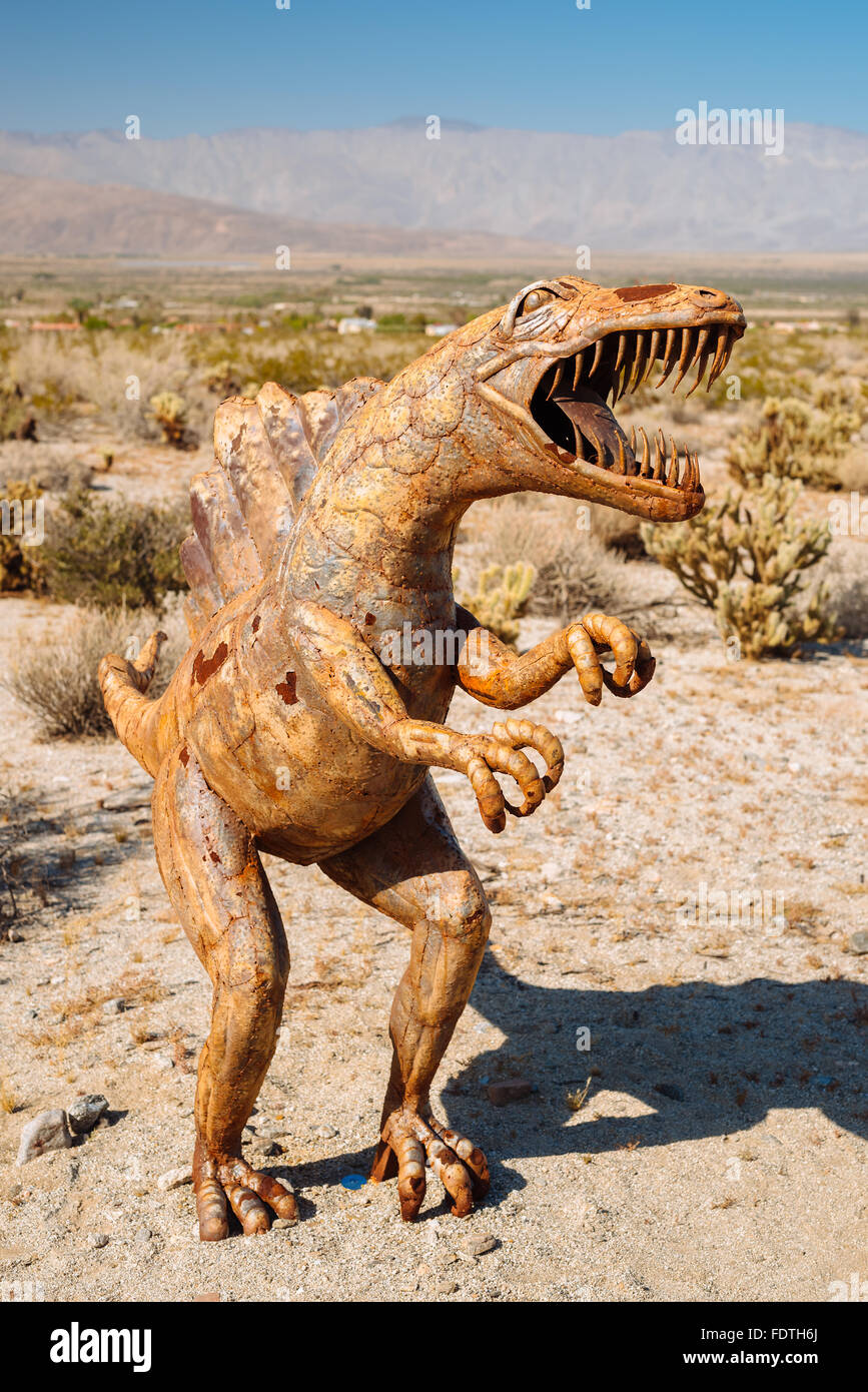 A metal sculpture by artist Ricardo Breceda in Borrego Springs ...