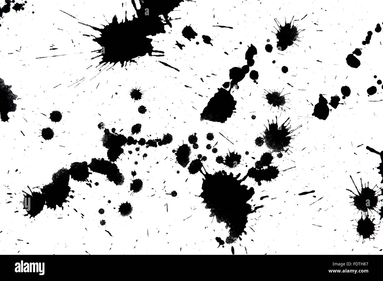Black drop ink splatter. Gloss brush paint spot, grunge blot, art blob ...
