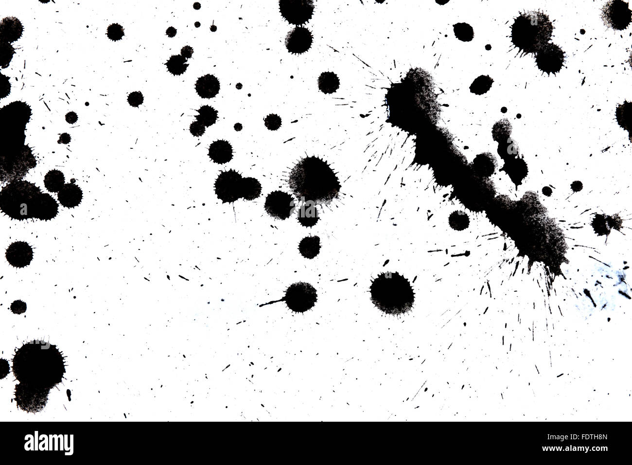 Black drop ink splatter. Gloss brush paint spot, grunge blot, art blob ...